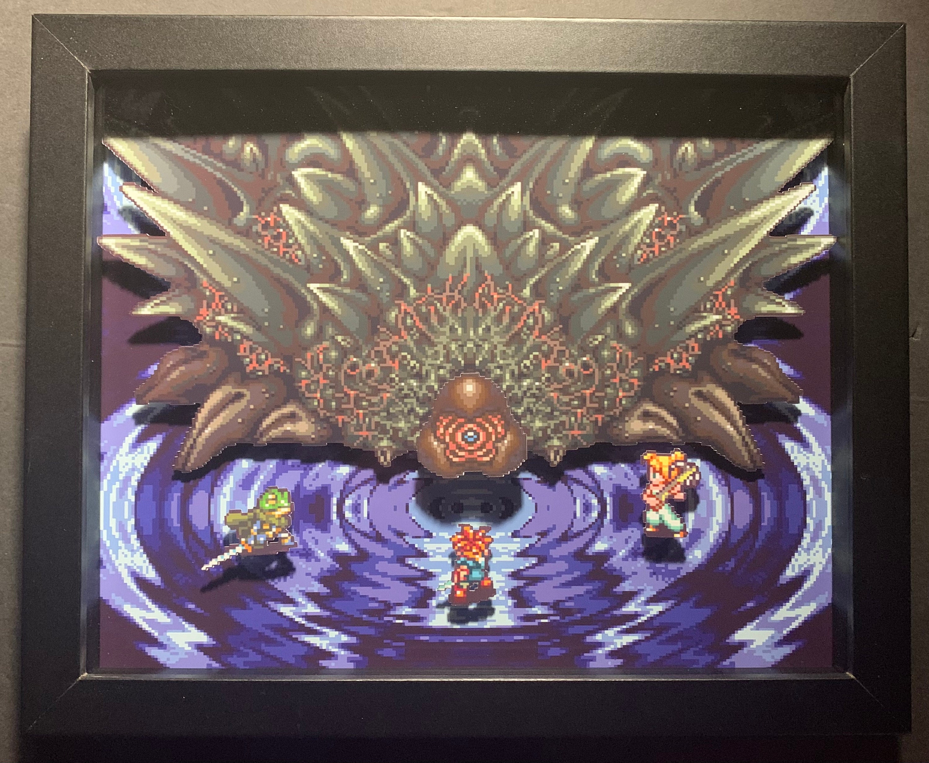 SNES Chrono Trigger lavos 3D Shadow Box 8 X 10 - Etsy