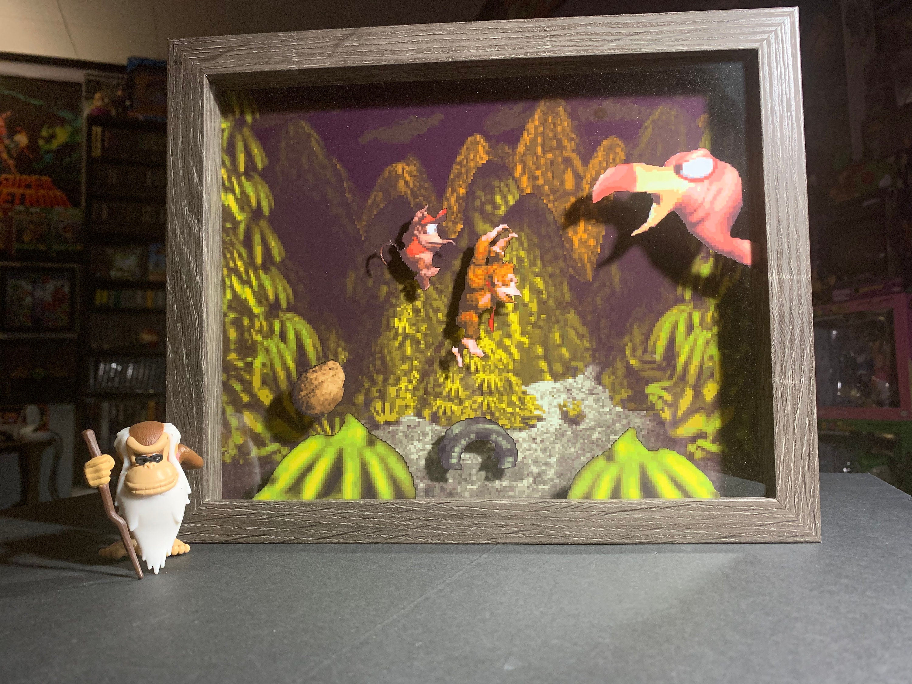 SNES Donkey Kong Country master Necky 3D Shadow Box 8 X 10 - Etsy