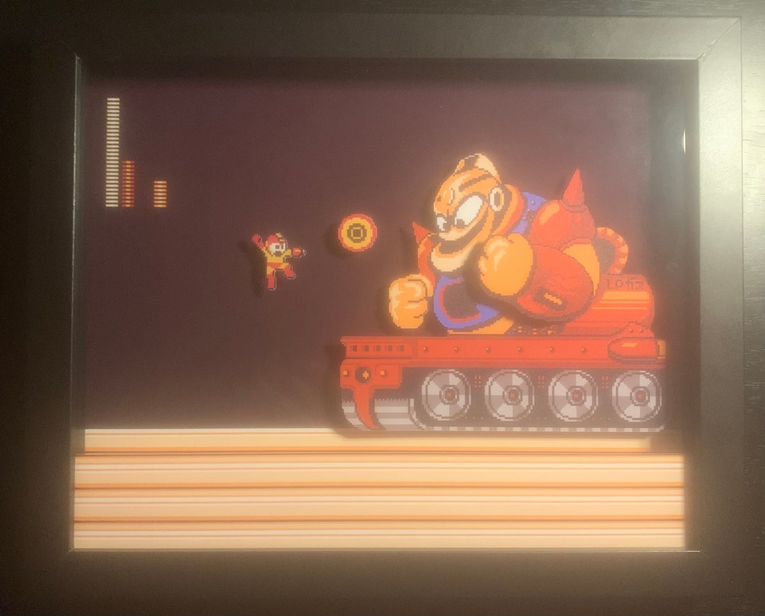 NES Mega Man 2 guts Tank 3D Shadow Box 8 X 10 - Etsy