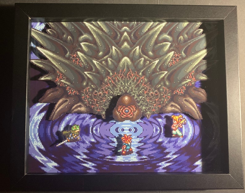 SNES Chrono Trigger lavos 3D Shadow Box 8 X 10 - Etsy