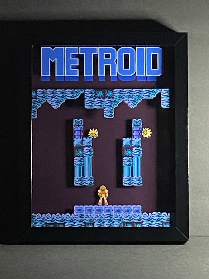 NES Metroid brinstar 3D Shadow Box 8 X 10 - Etsy