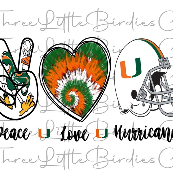 Miami Hurricanes Svg - Etsy