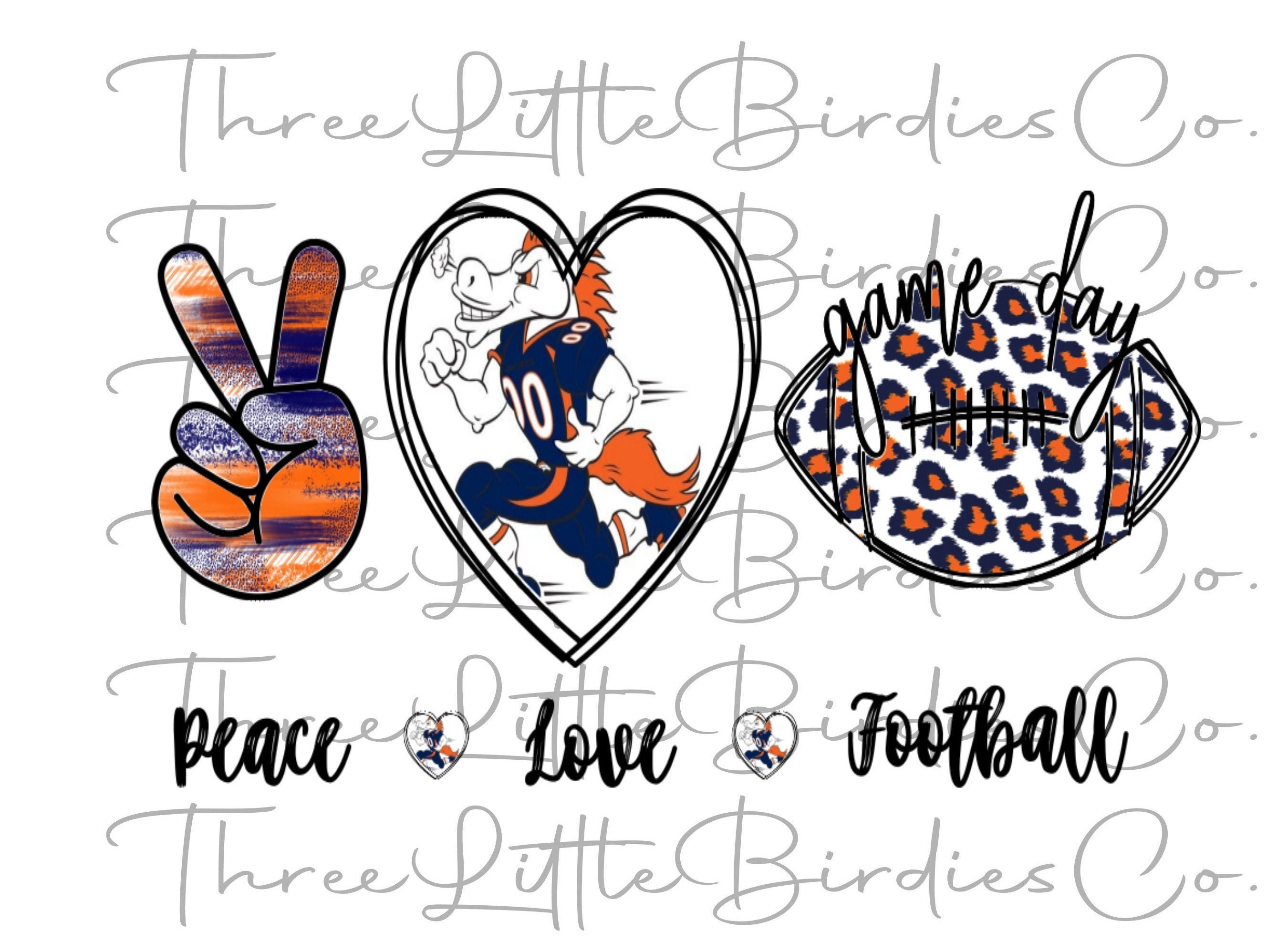Peace Love and Football PNG Sublimation,png,instant Digital Download ...