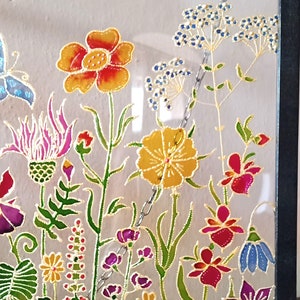 Meadow Flowers 16,5х12,5 Stained Glass Panel| Colorful Wildflowers ...