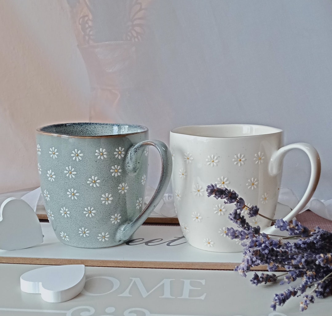 Daisy Coffee Mug Cozy Tea Cups Daisy Ceramic Mug Cute Daisy Pottery ...