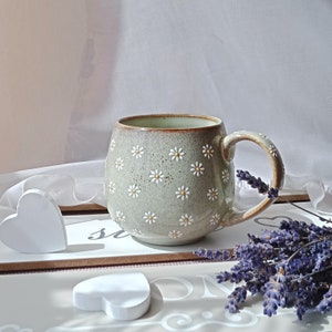 Daisy Coffee Mug | Cozy Tea Cups | Daisy Cappuccino Ceramic Mug | Cute ...