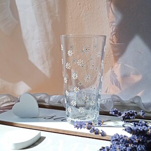 Daisy Glass| Floral Glass | Spring Flower Gift | Cute White Daisies ...