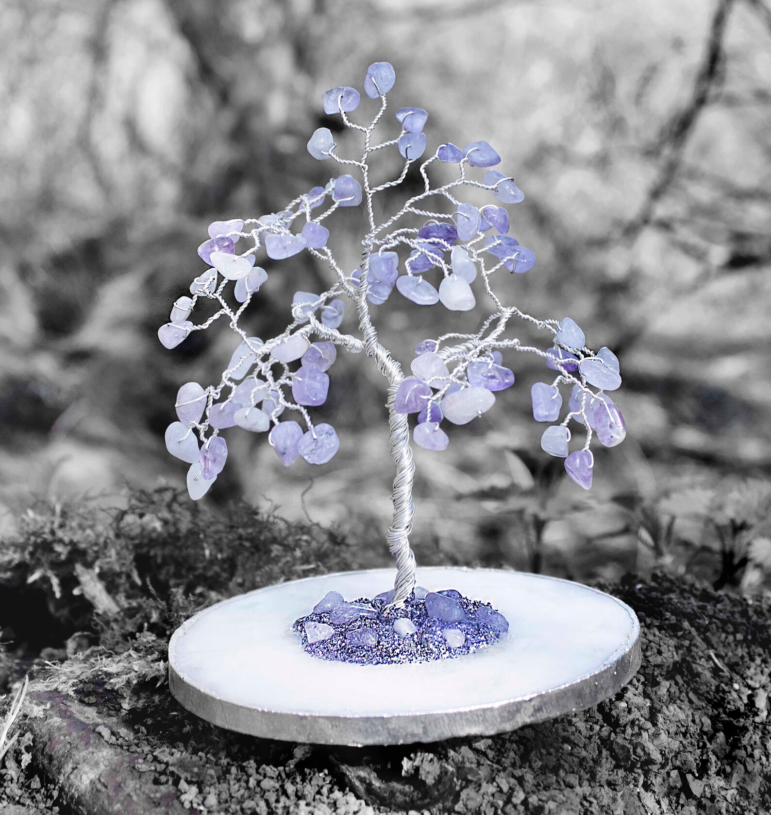 Amethyst Crystal Gemstone Tree Handcrafted Crystal Tree - Etsy