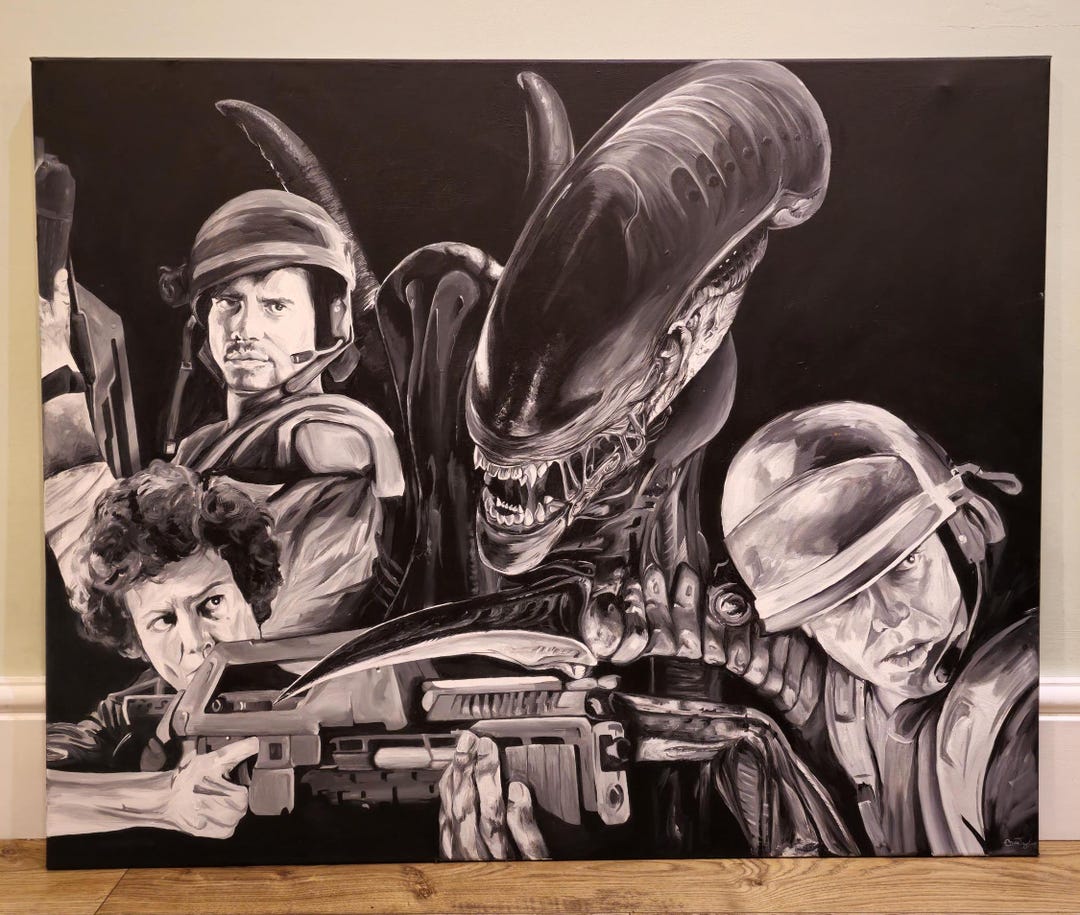 Large Alien Romulus Original Artwork Painting One of a Kind! - Etsy UK