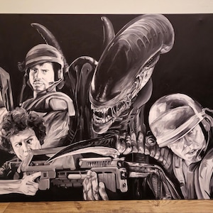 Large Alien Romulus Original Artwork Painting One of a Kind! - Etsy UK