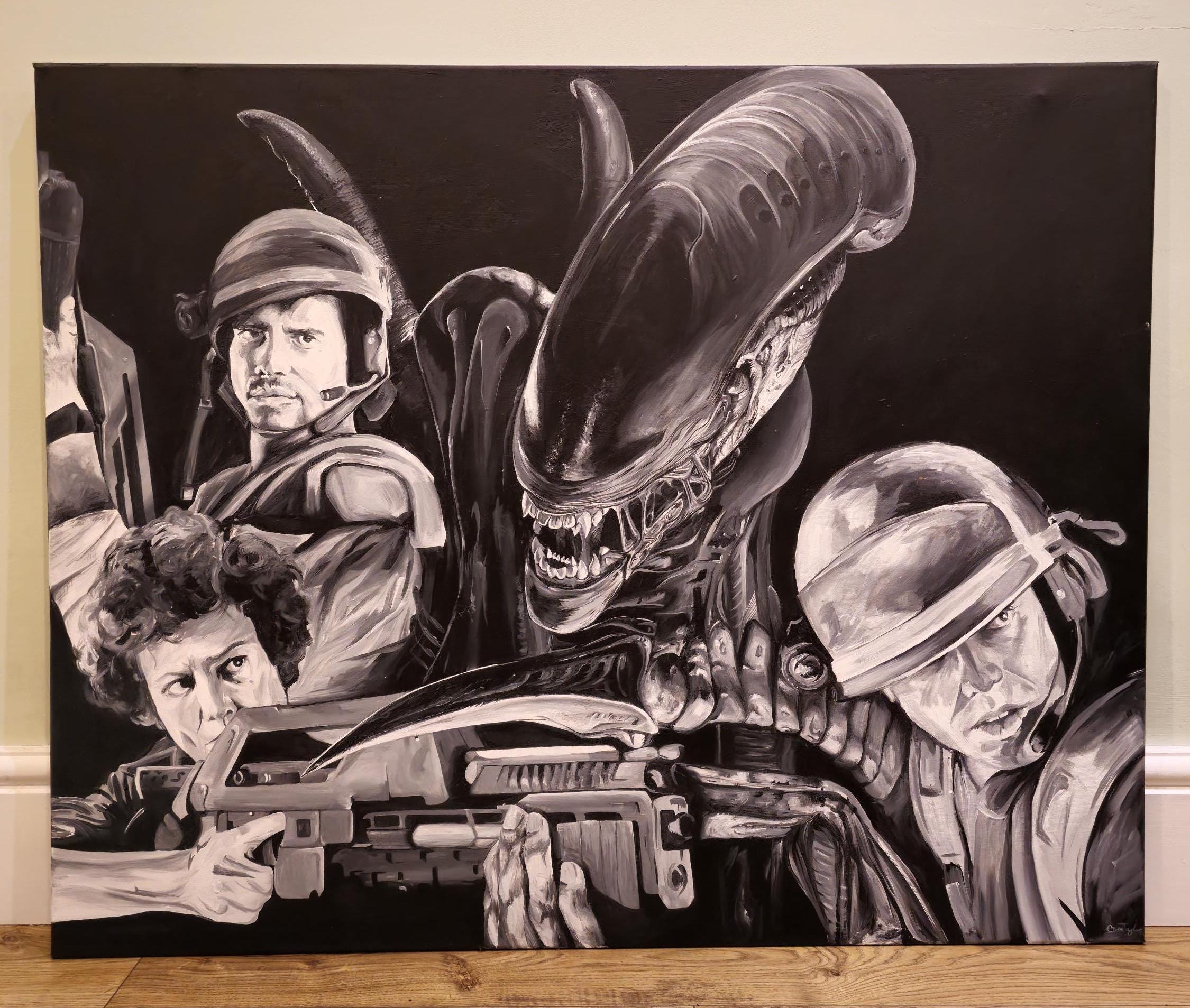 Large Alien Romulus Original Artwork Painting One of a Kind! - Etsy UK