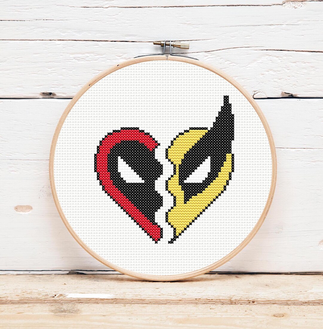 Deadpool & Wolverine Cross Stitch Pattern PDF DOWNLOAD - Etsy