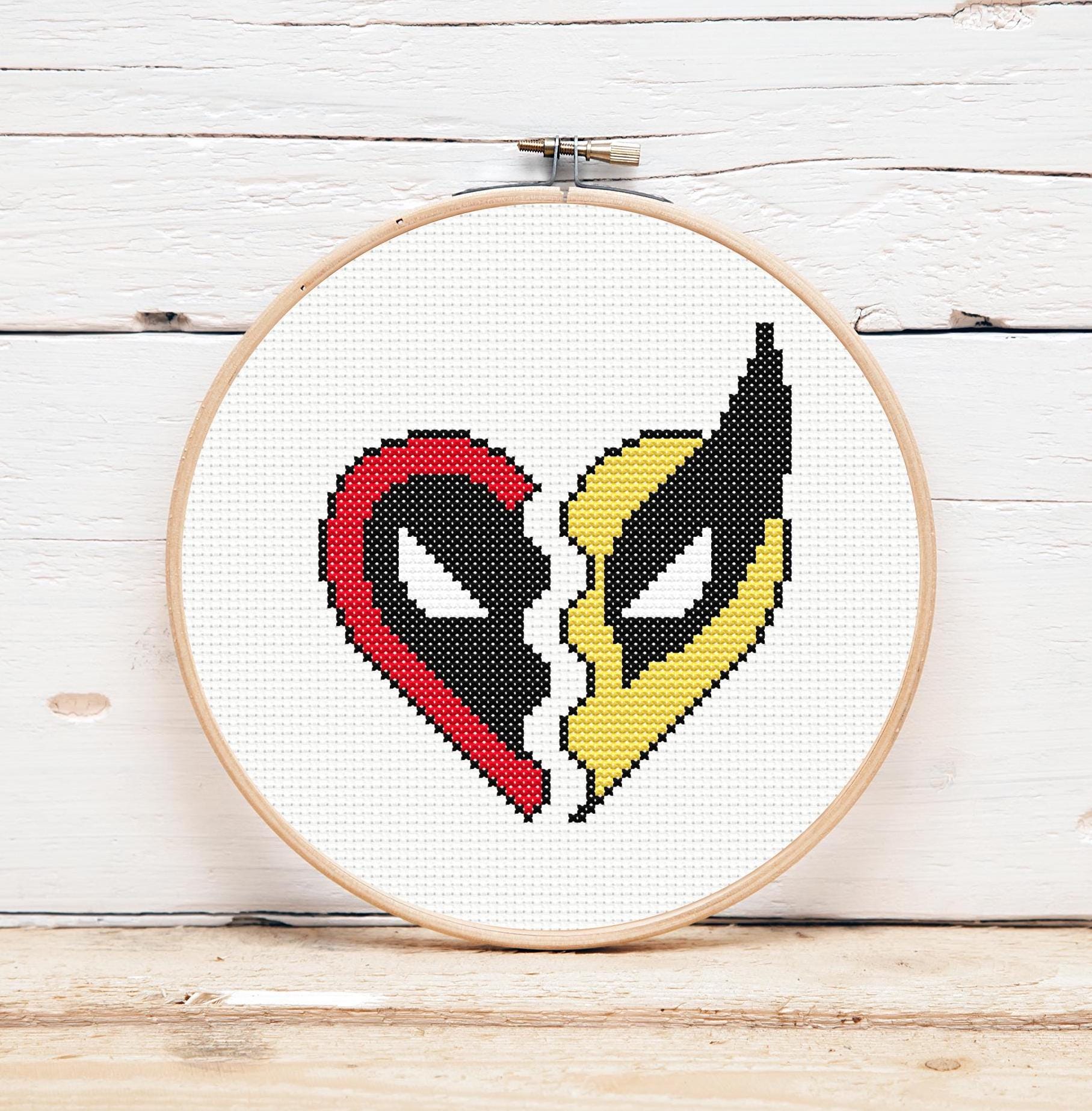 Deadpool & Wolverine Cross Stitch Pattern PDF DOWNLOAD - Etsy