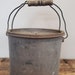 Vintage Old Galvanized Metal 2 Piece Minnow Bucket With Plastic Handle ...