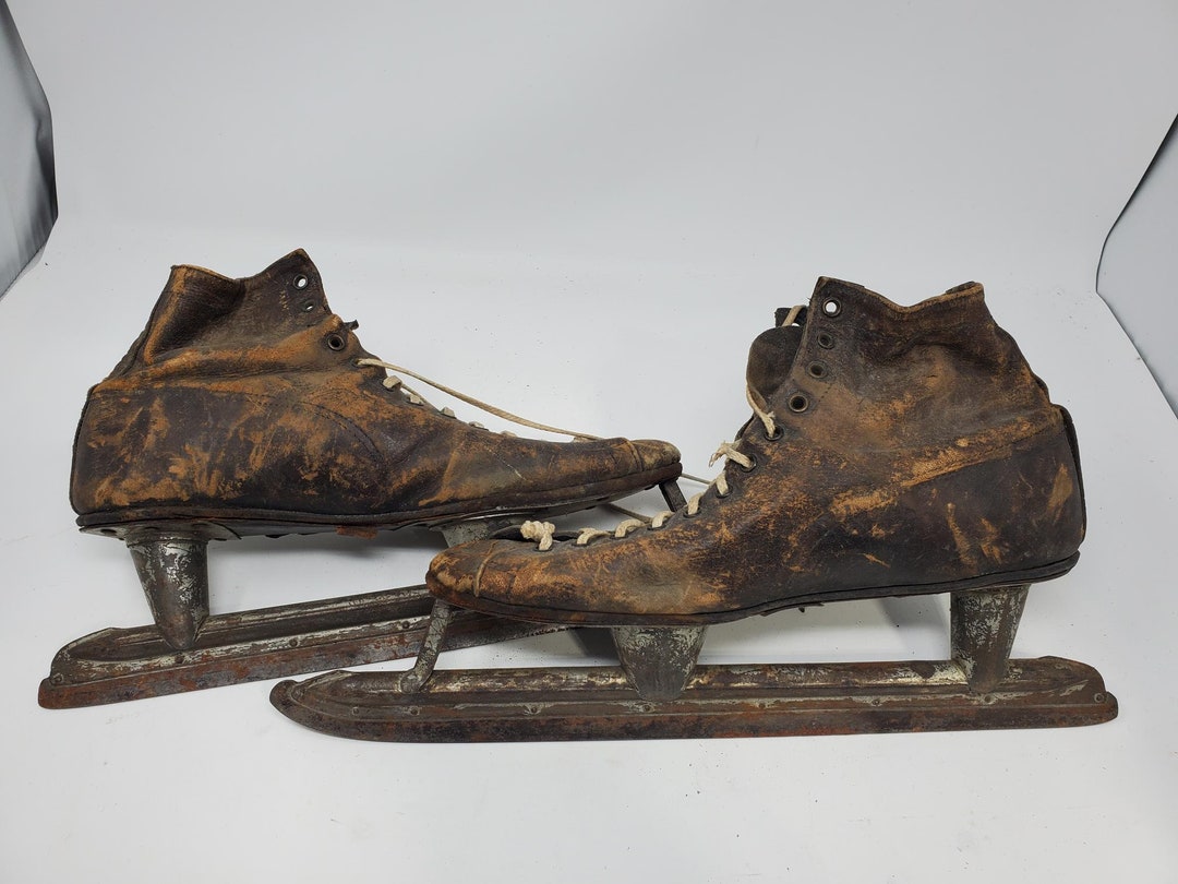 Vintage Men's Northstar 1920's Leather Ice Speedster Skates, Nestor ...