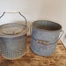 Vintage Old Galvanized Metal 2 Piece Minnow Bucket With Plastic Handle ...