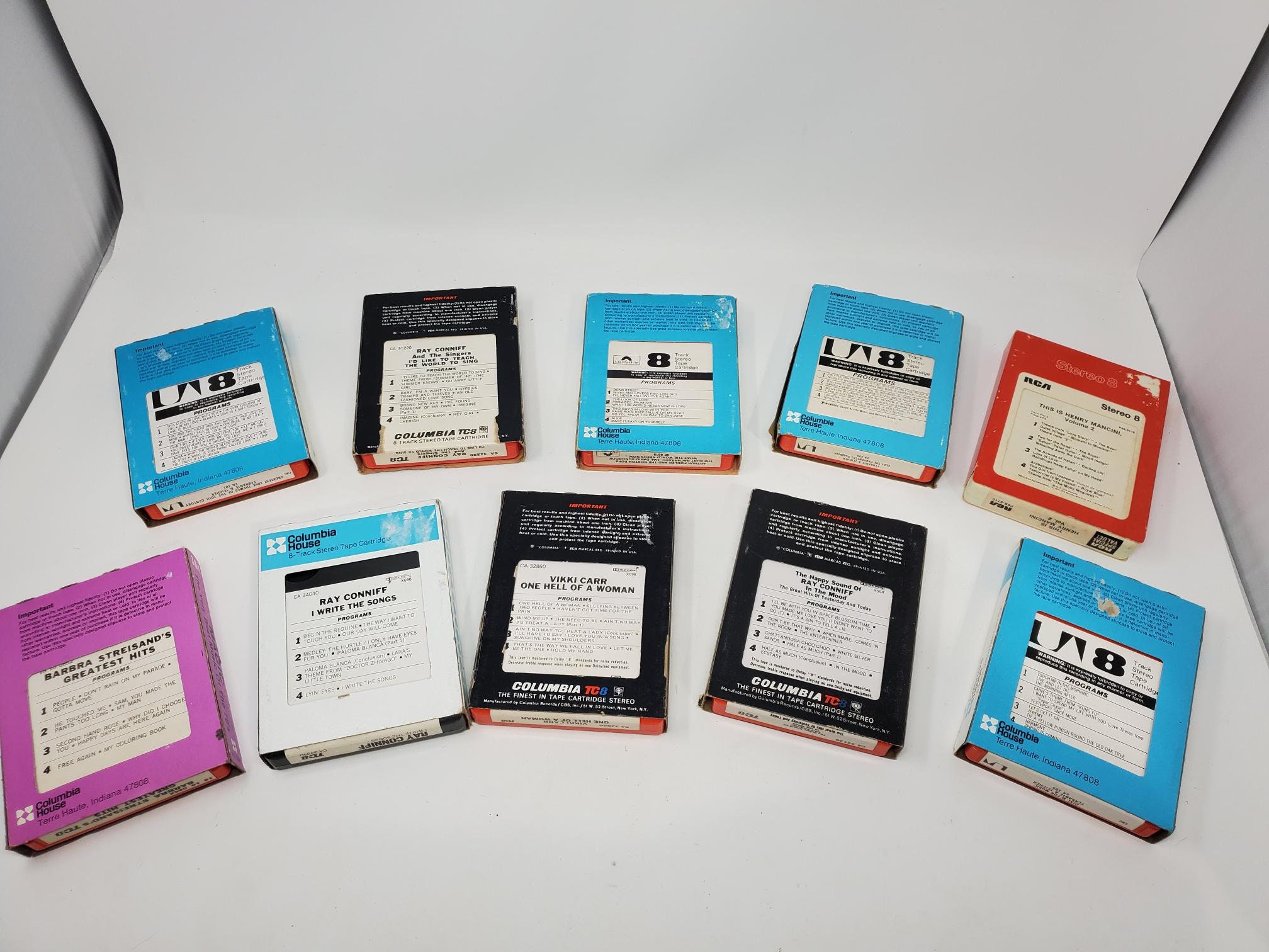 Vintage 8 Track Tapes, Columbia House, Stereo Tape Cartridges - Etsy