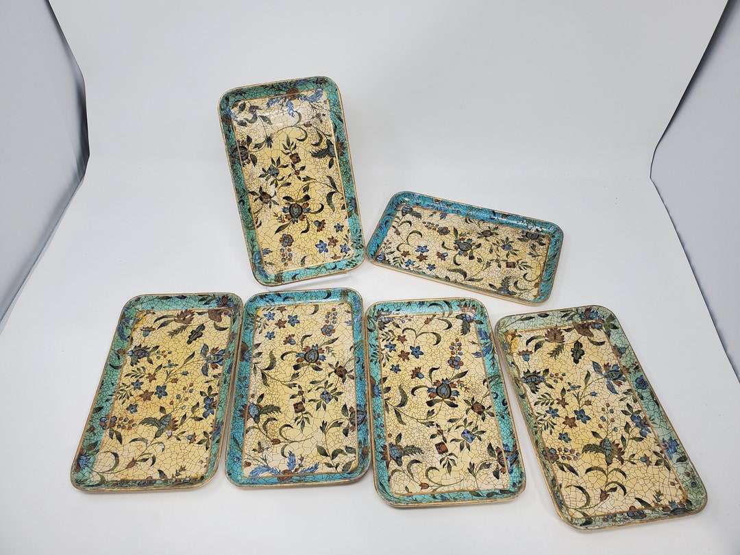 Vintage Japan Small Serving Trays Floral Pattern Trinket Tray - Etsy