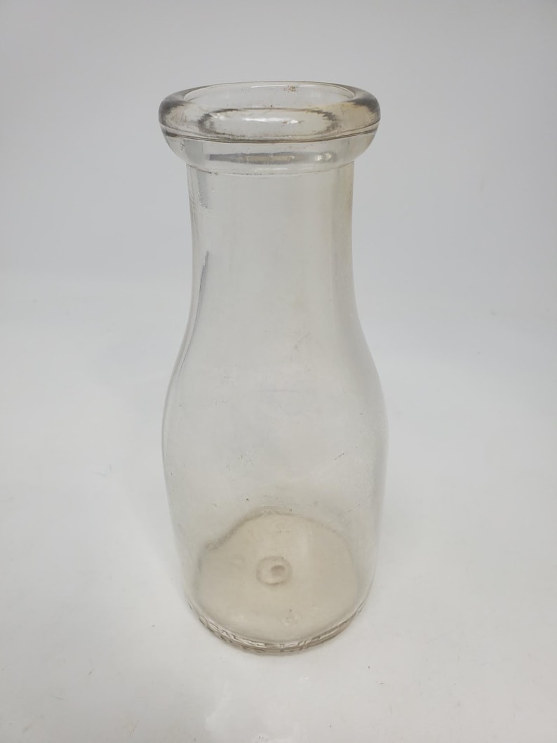 Vintage Glass Pint Milk Bottle 1940's Collectible Glass - Etsy