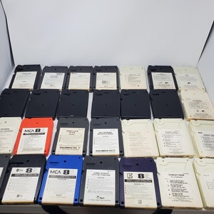 48 Vintage 8 Track Tapes, Stereo Tape Cartridges, Country Music, 48 8 ...