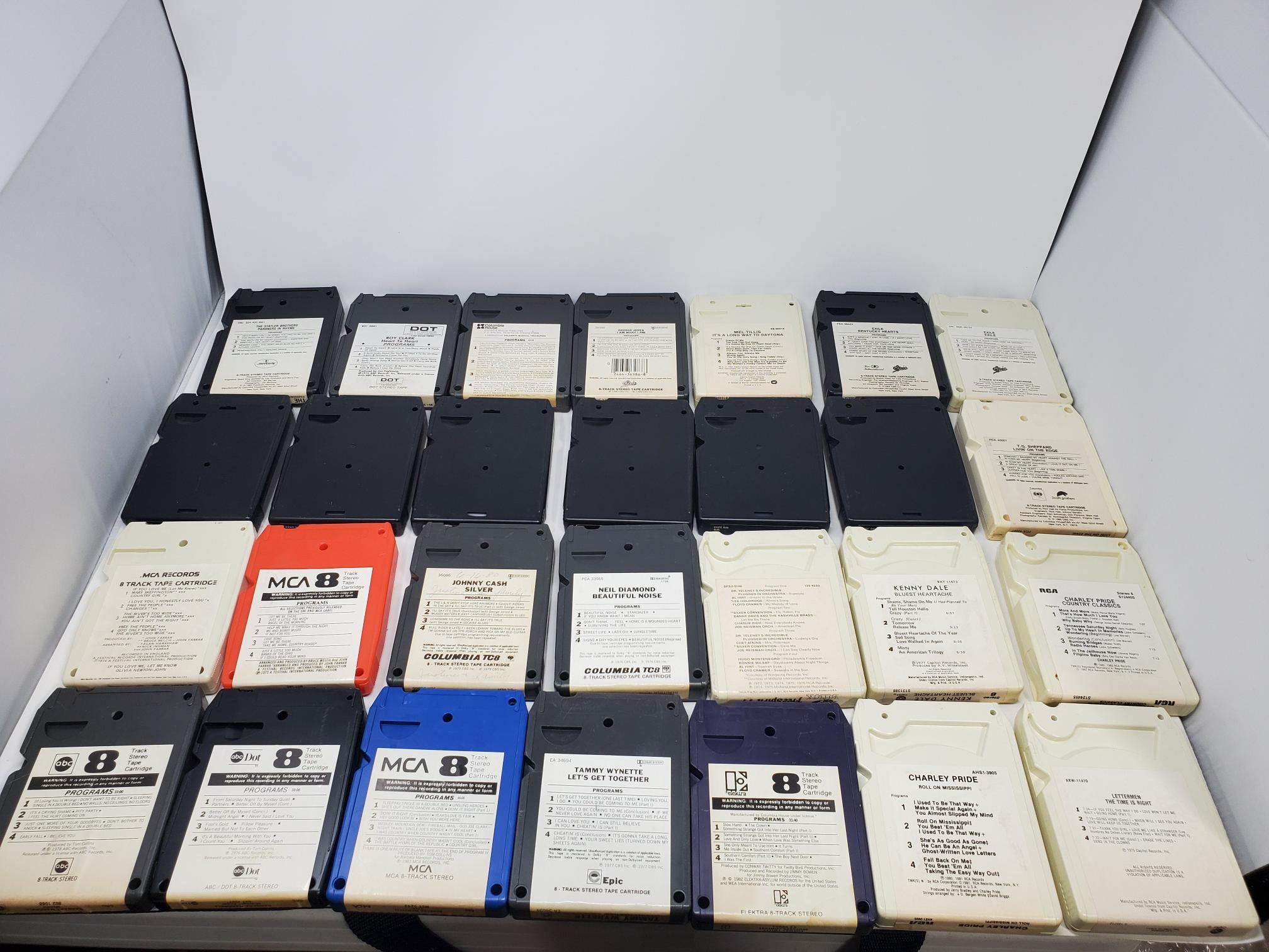 48 Vintage 8 Track Tapes, Stereo Tape Cartridges, Country Music, 48 8 ...