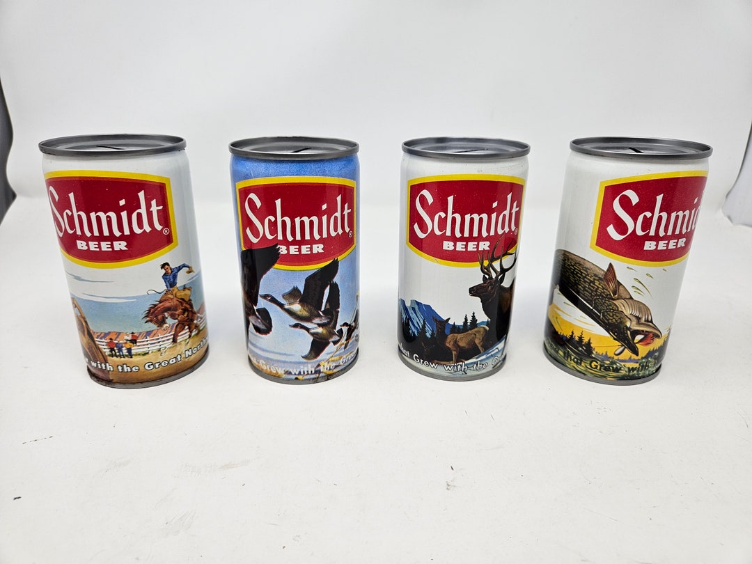Vintage Schmidt Beer Can Banks,1970s, Outdoor Sportsman Series, G ...