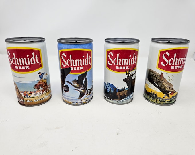 Schmidt Collector Beer Cans, Scenic Outdoor Wildlife Decor, Full ...