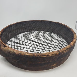 Antique Try Ply Bentwood Grain Shifter, Farmhouse Décor, Grain Sieve ...
