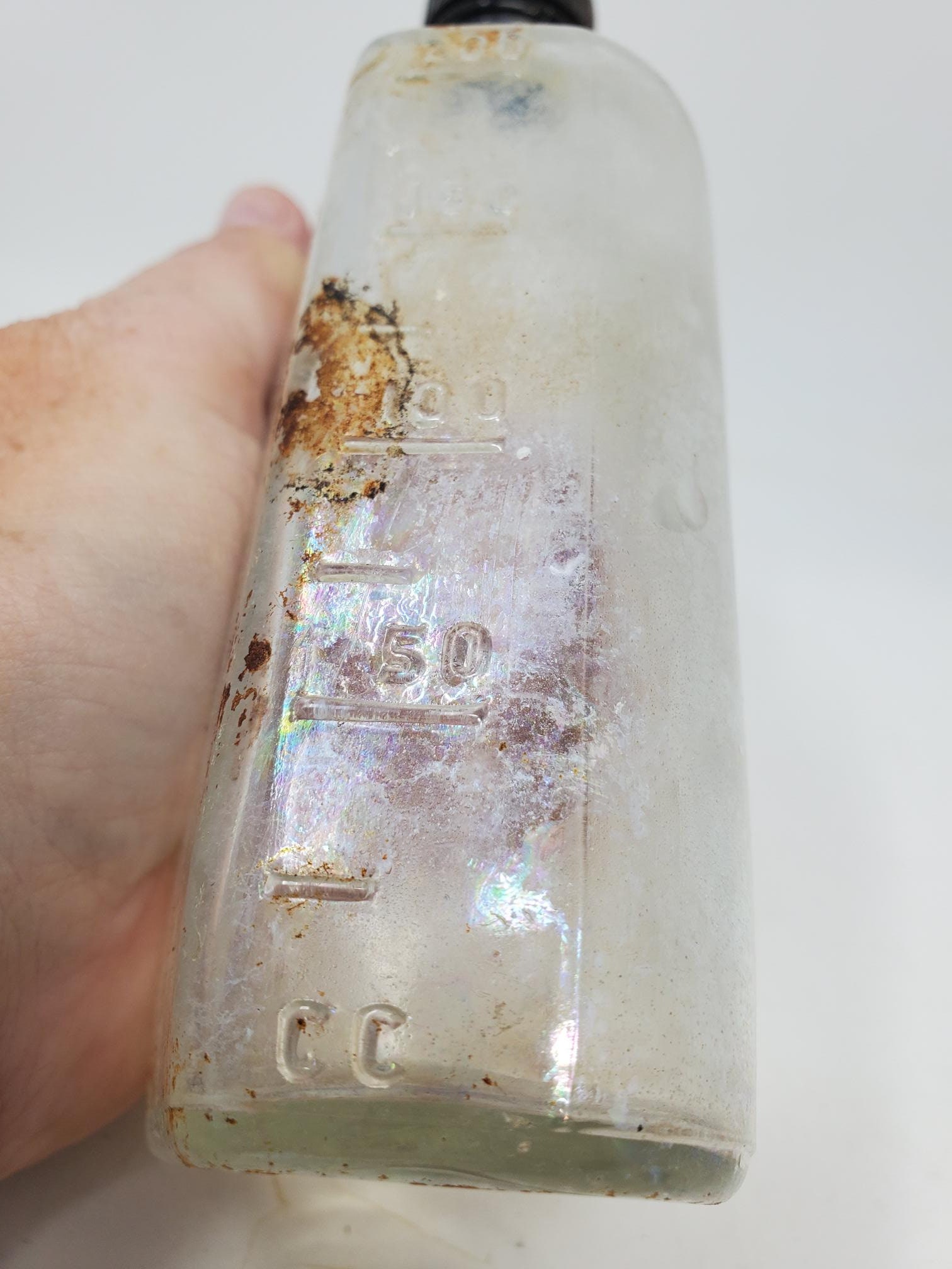 Vintage Medicine Glass Bottle, Made by Armstrong Cork Co., Label Rite ...