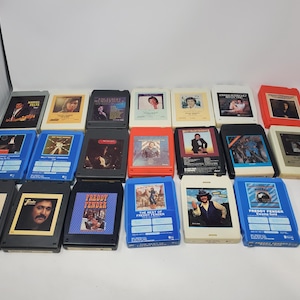 48 Vintage 8 Track Tapes, Stereo Tape Cartridges, Country Music, 48 8 ...