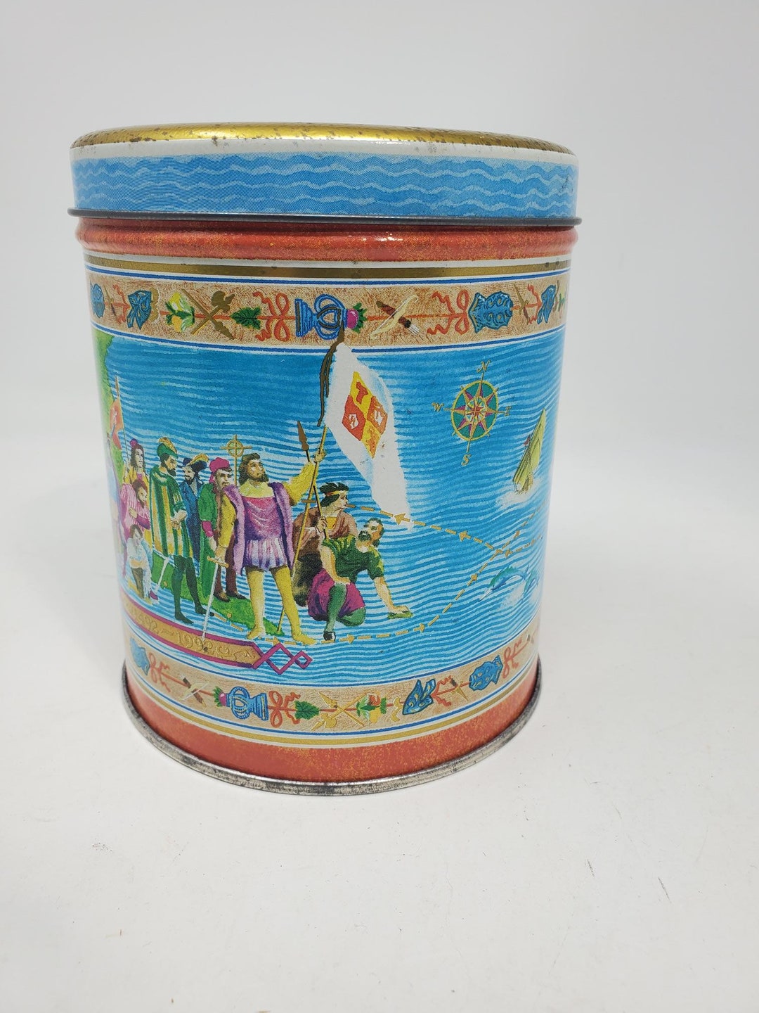 Collectible Christopher Columbus 1492-1992 Tin, Container Sailing ...