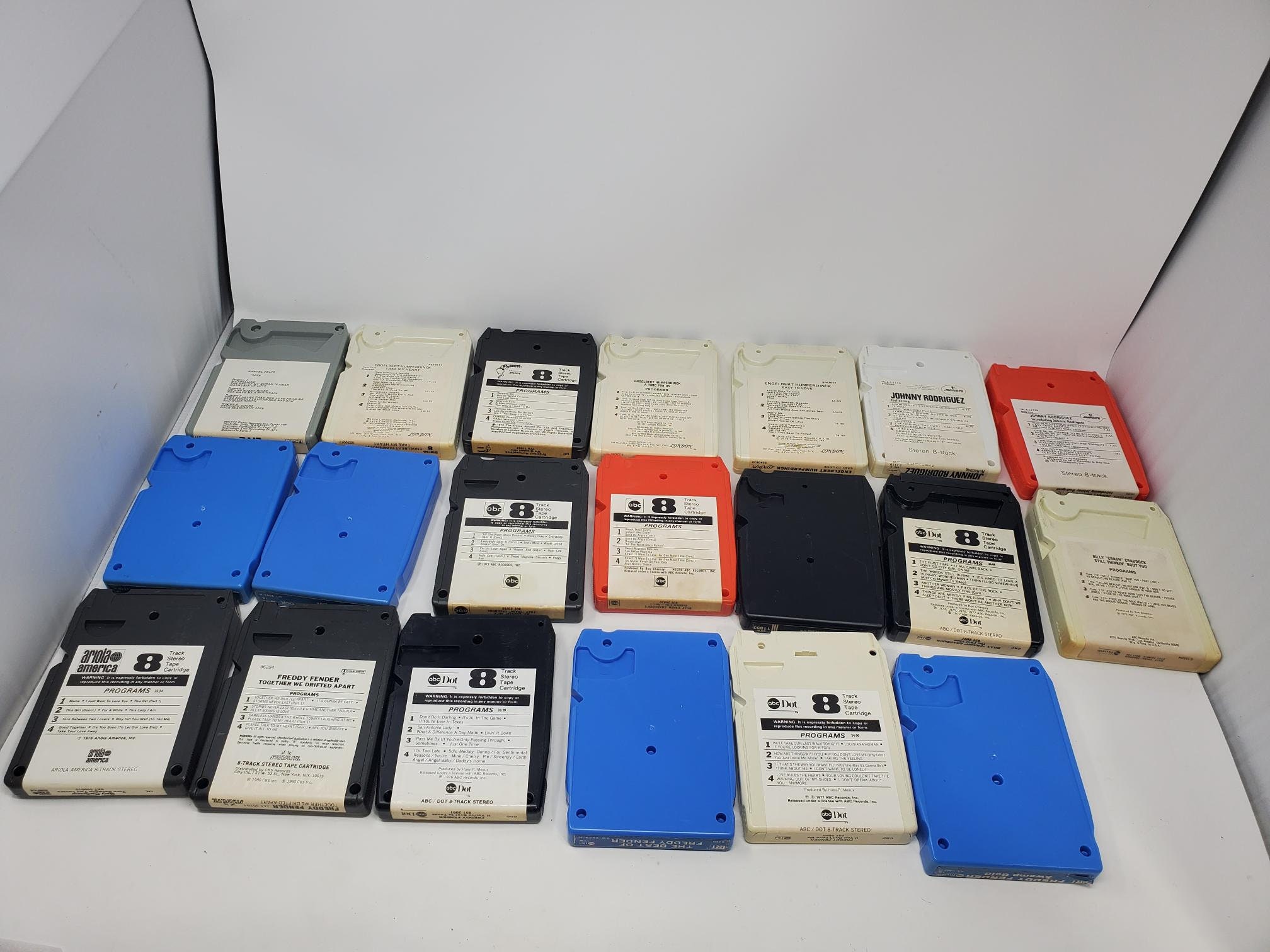 48 Vintage 8 Track Tapes, Stereo Tape Cartridges, Country Music, 48 8 ...