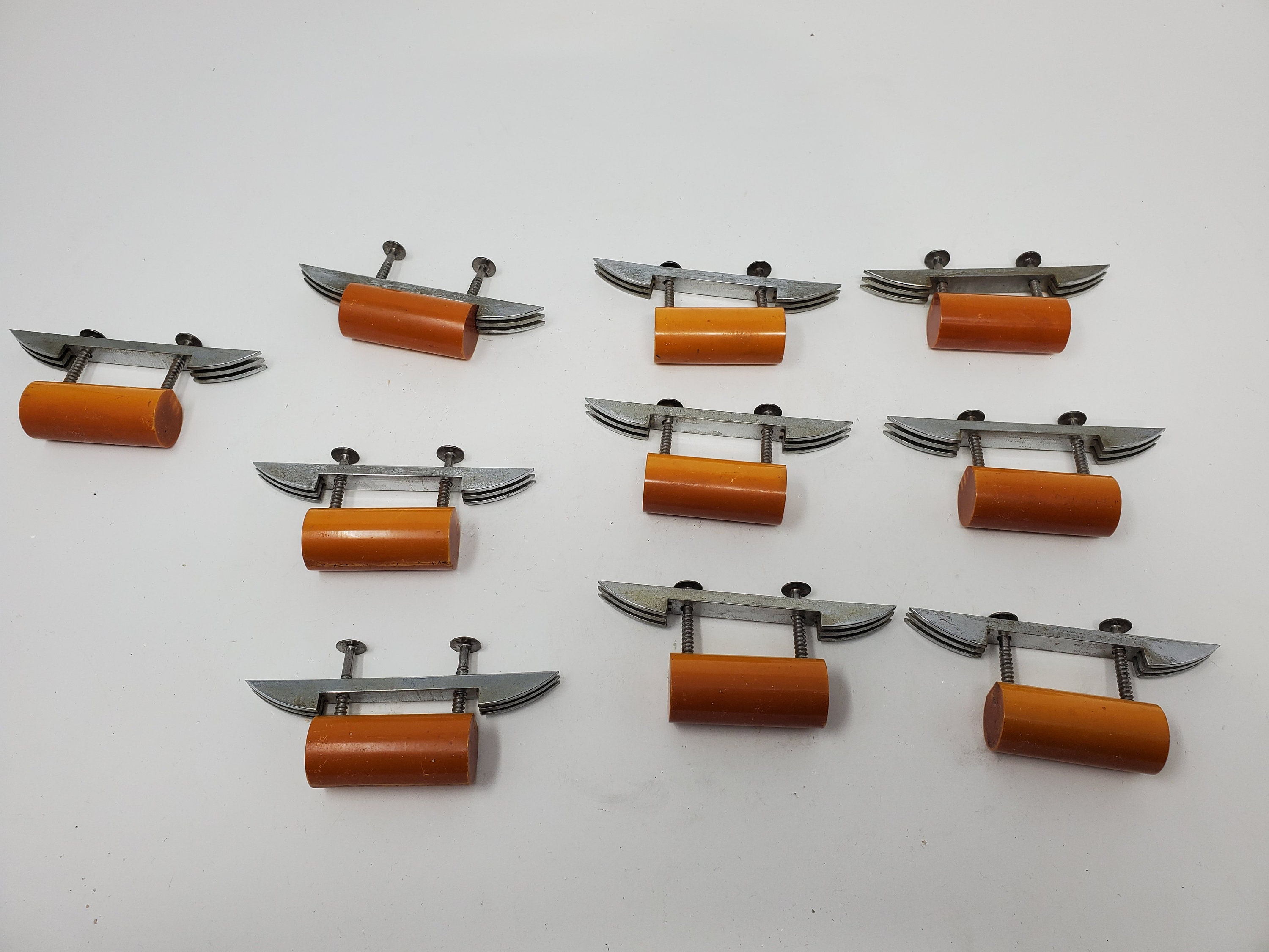Vintage Art Deco Bakelite Plastic Metal 1920s Drawer Pulls - Etsy