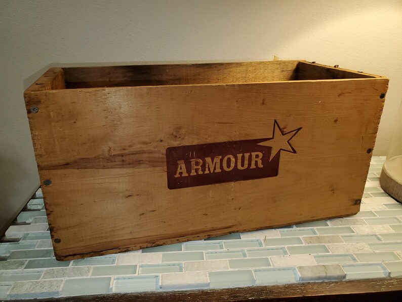 Vintage Old Wooden Corned Beef Box Armour Meats New Orleans - Etsy