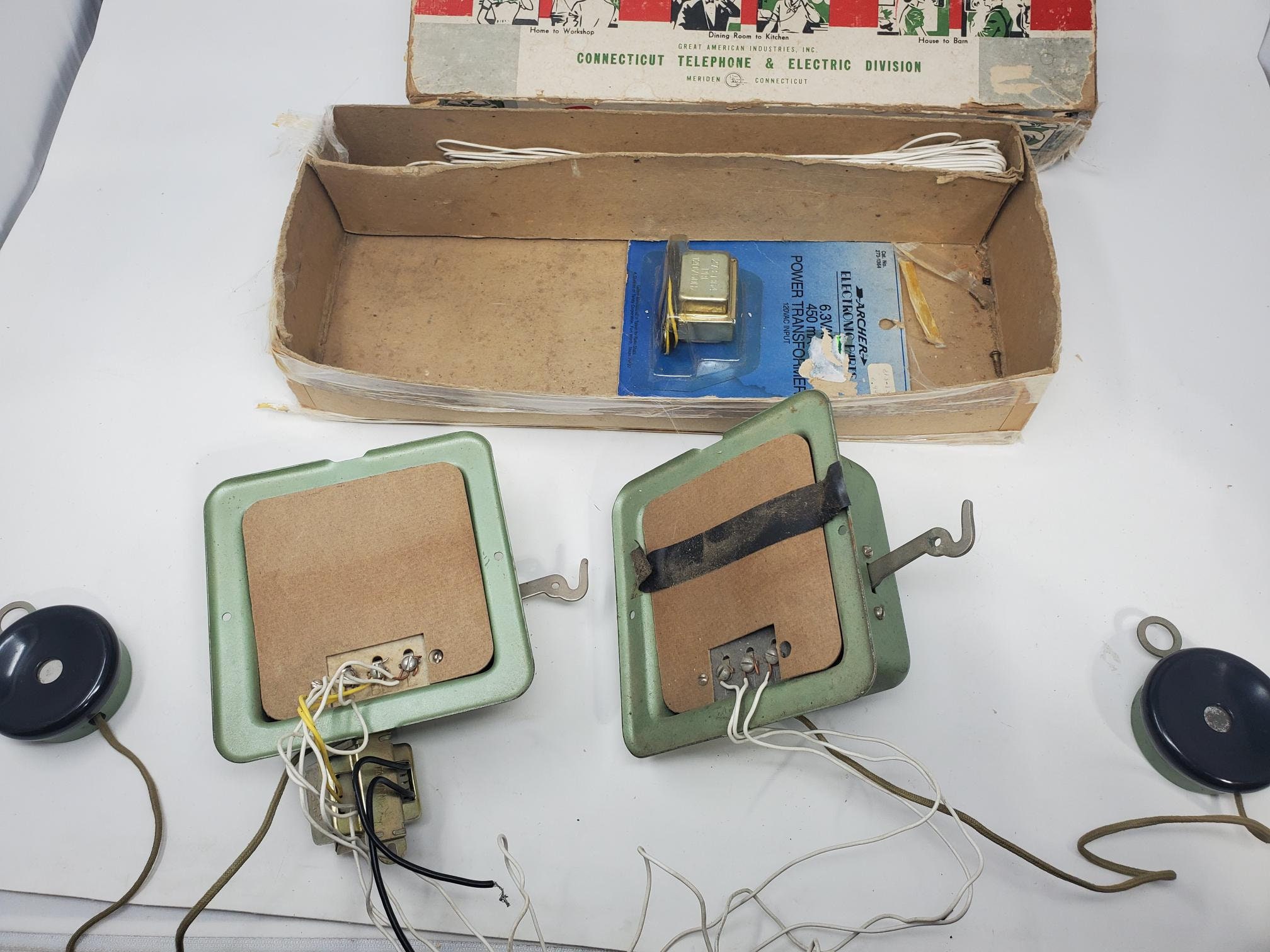 Vintage Connecticut Duplex Telephones, Retro, Home Décor, Connecticut ...
