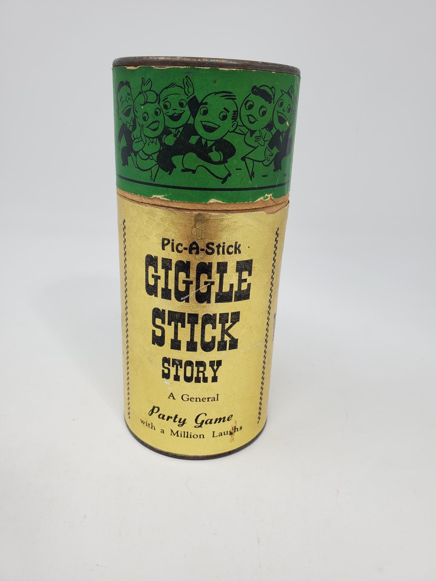 Vintage Pick a-stick Giggle Stick Story Party Game Art Emboss Print Co ...