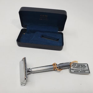 Vintage GEM Micromatic Single Edge Open Comb Safety Razor With Case ...