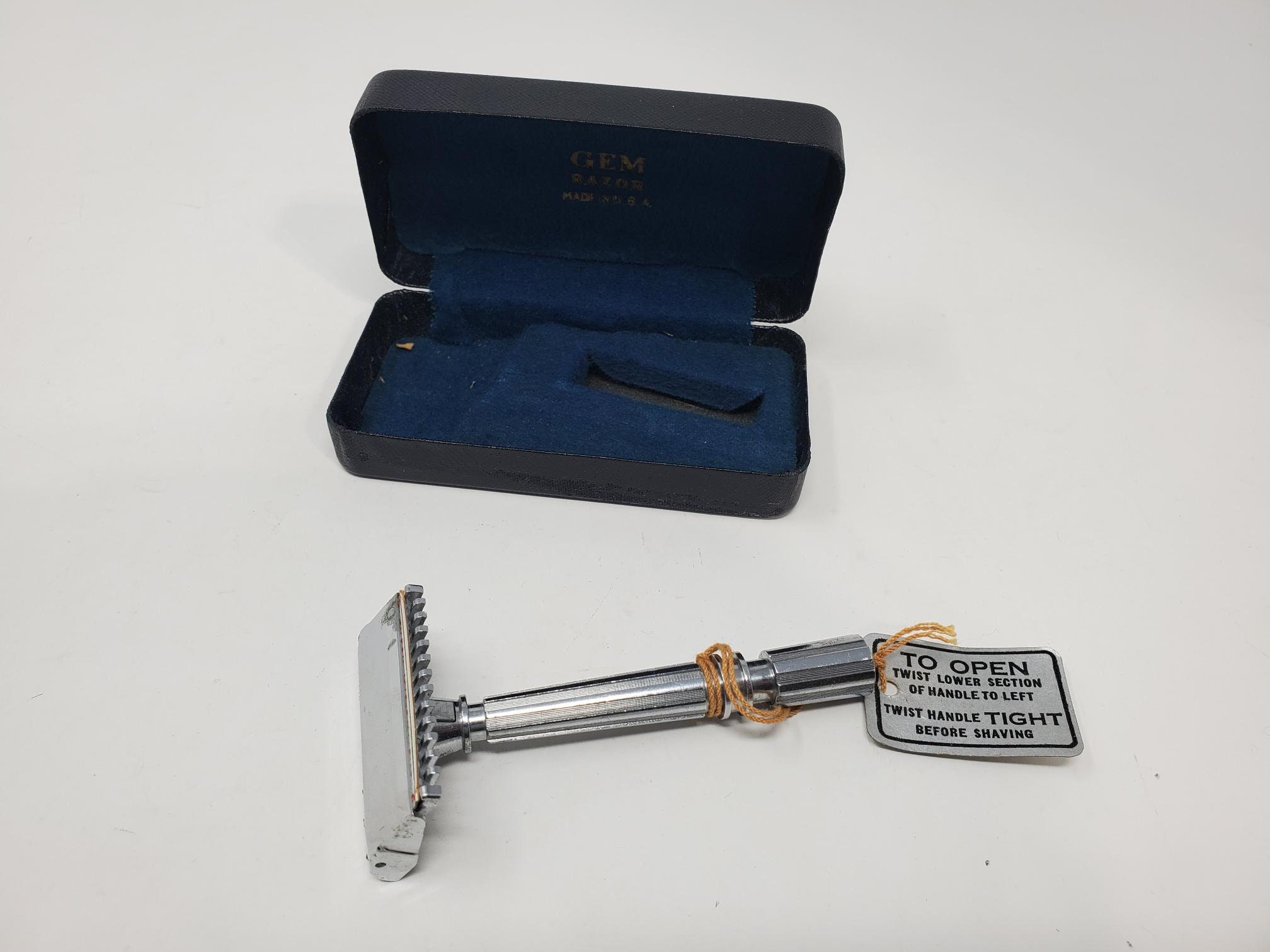 Vintage GEM Micromatic Single Edge Open Comb Safety Razor With Case ...