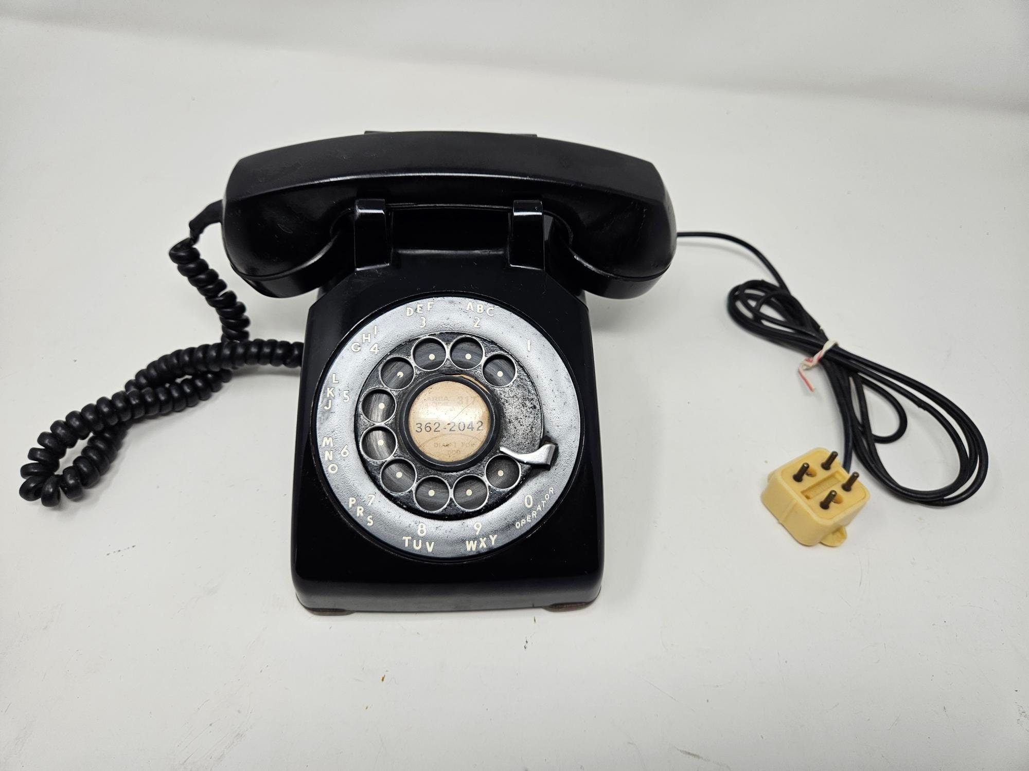 Vintage Black Rotary Phone, Dial Telephone, Model 500, Bell Systems ...