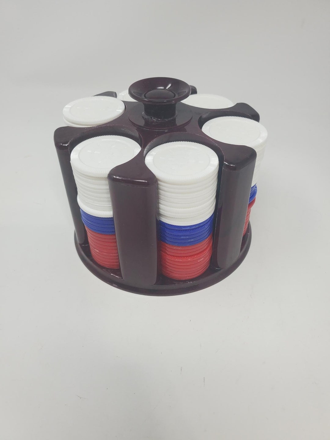 Vintage 1960's Plastic Swirl Poker Chip Caddy, Poker Chip Holder - Etsy