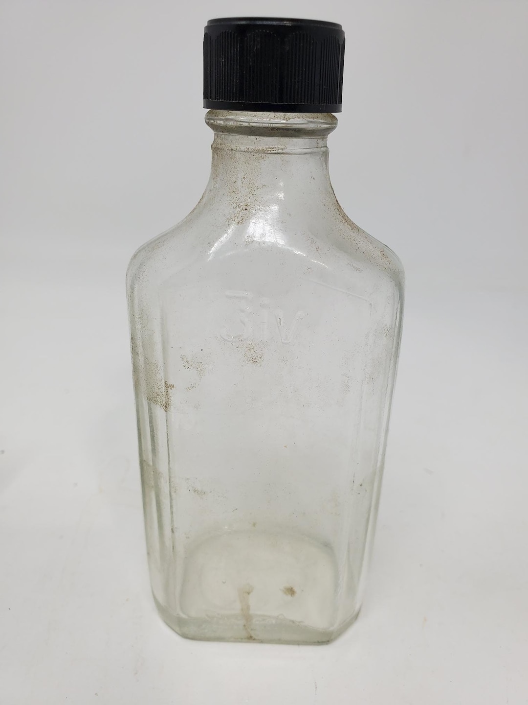 Vintage Medicine Glass Bottle Made By Owens Illinois Duraglas