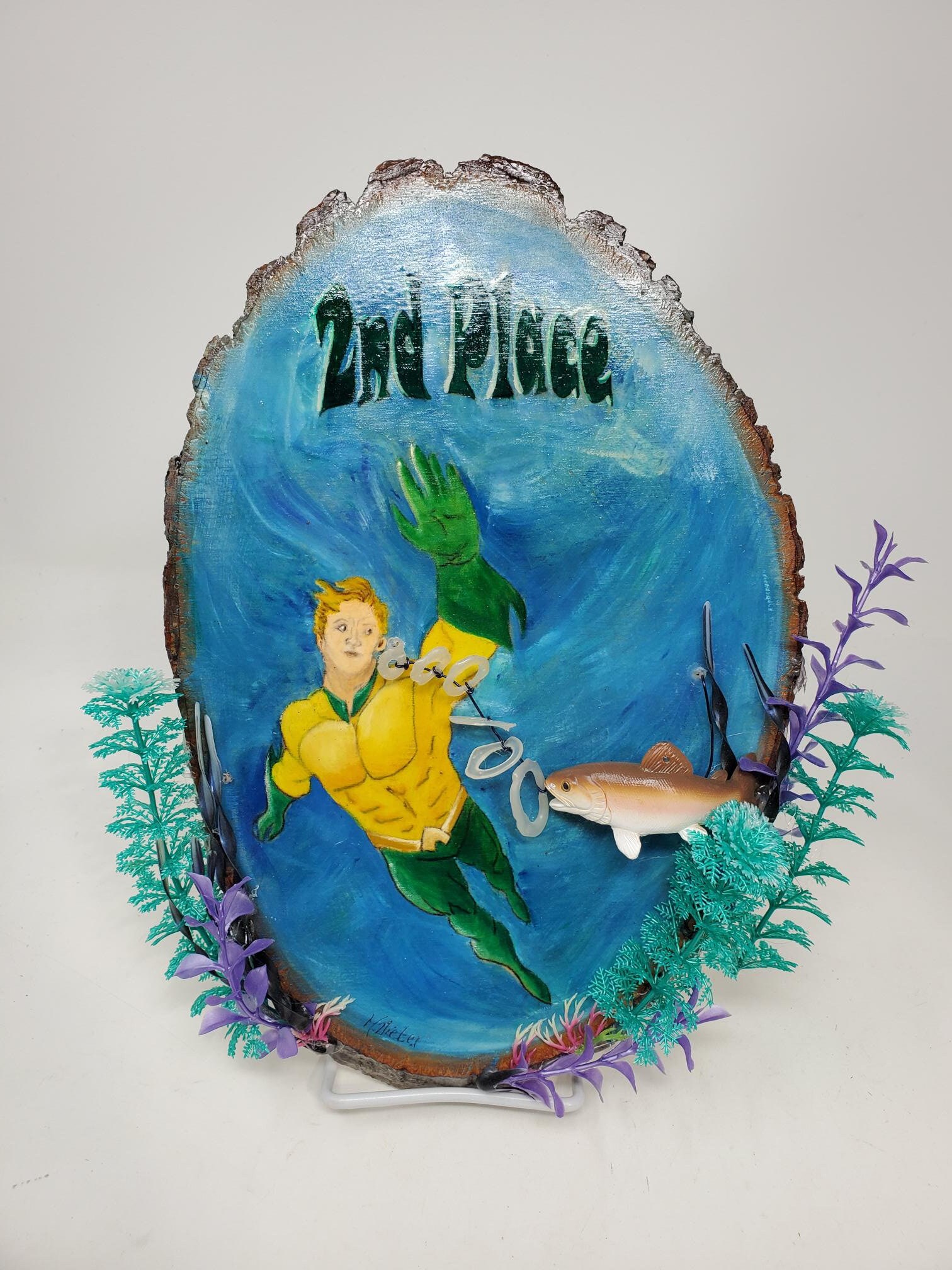 Wooden 2nd Place Award / Trophy, Fishing Award, Gag Gift, Crafts ...