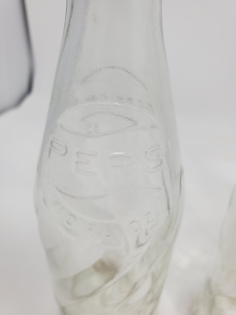 Vintage Pepsi Cola, Pepsi Embossed Swirl 10 Oz Glass Bottles ...