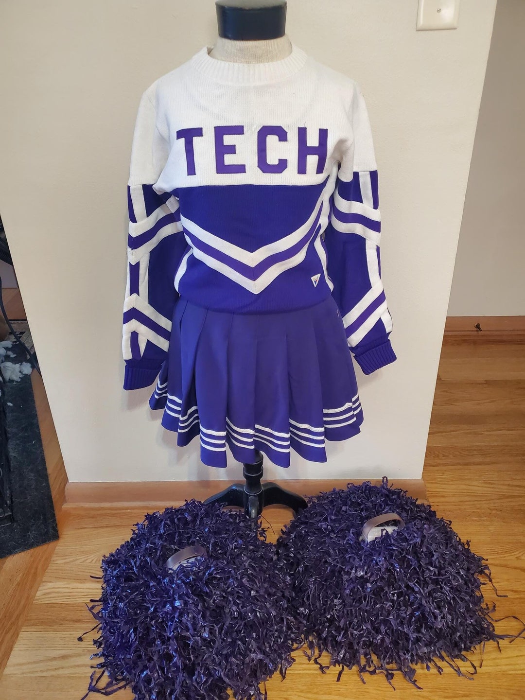 Vintage 1980s Milwaukee Tech High School Poms Cheerleader Outfit and ...