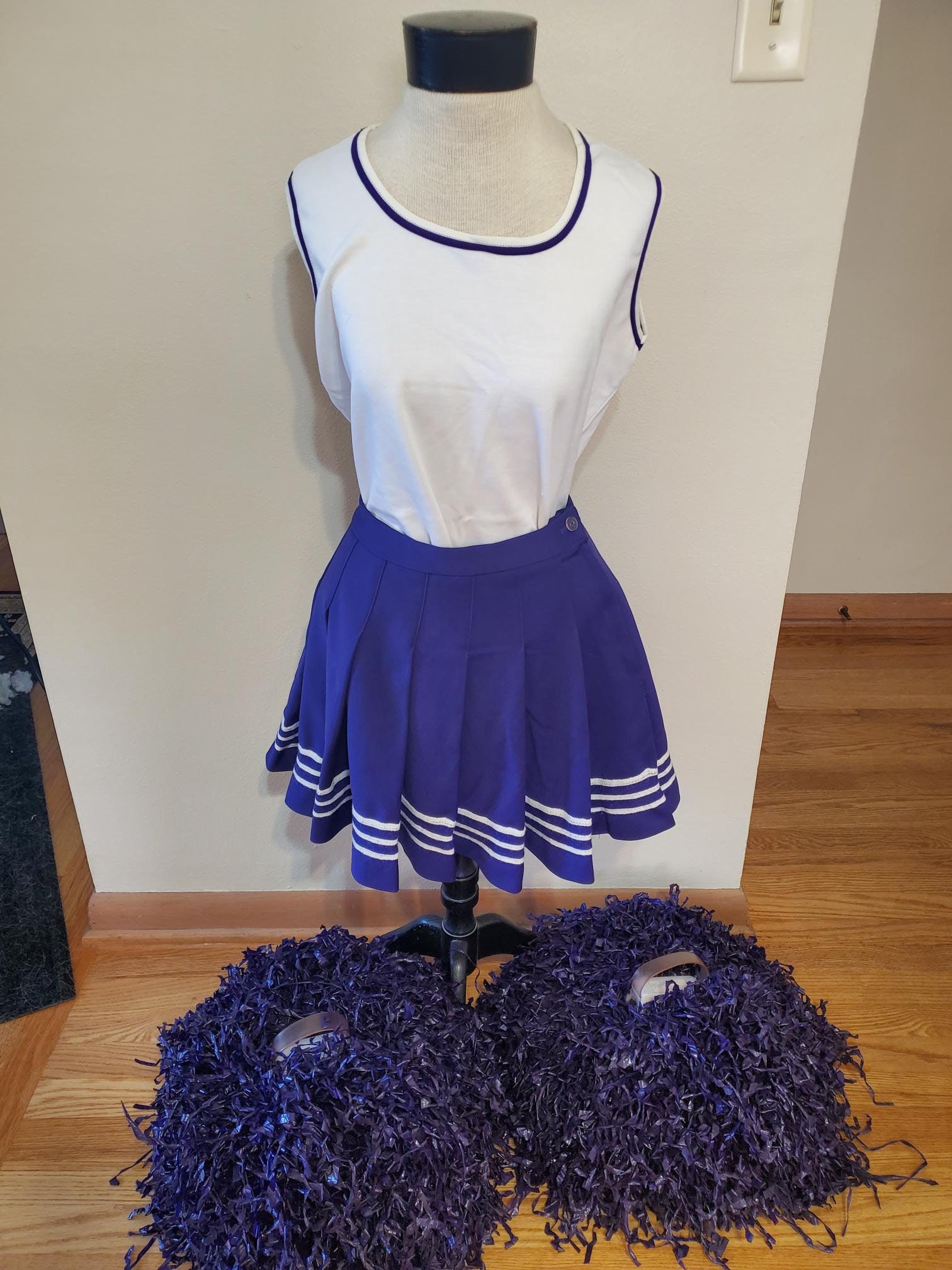 Vintage 1980s Milwaukee Tech High School Poms Cheerleader Outfit and ...