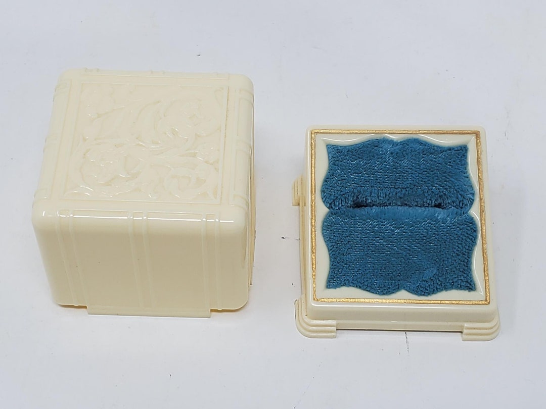 Vintage Celluloid Art Deco Ring Box, Jewelry Ring Box, Proposal ...