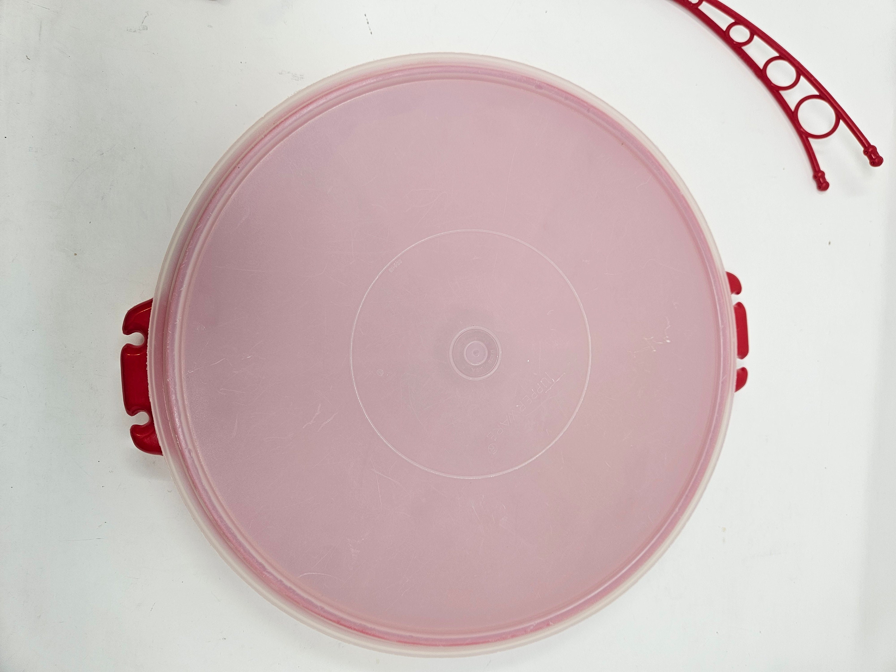 Vintage 1980s Tupperware Party Platter W/handle Divided Sections Red ...