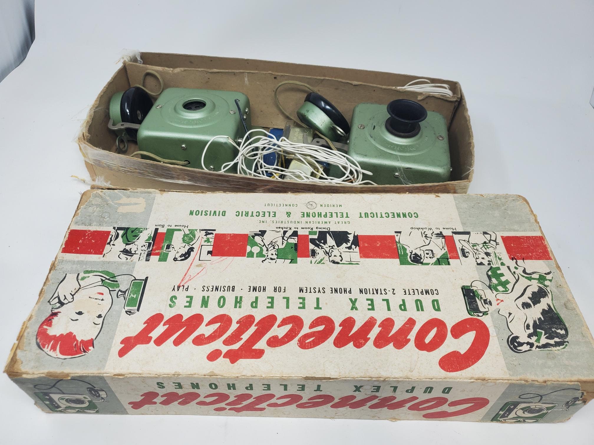 Vintage Connecticut Duplex Telephones, Retro, Home Décor, Connecticut ...