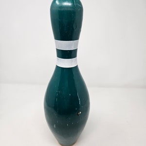 Vintage Green Bowling Pin, Retro, Home Décor, Bowling Memorabilia ...