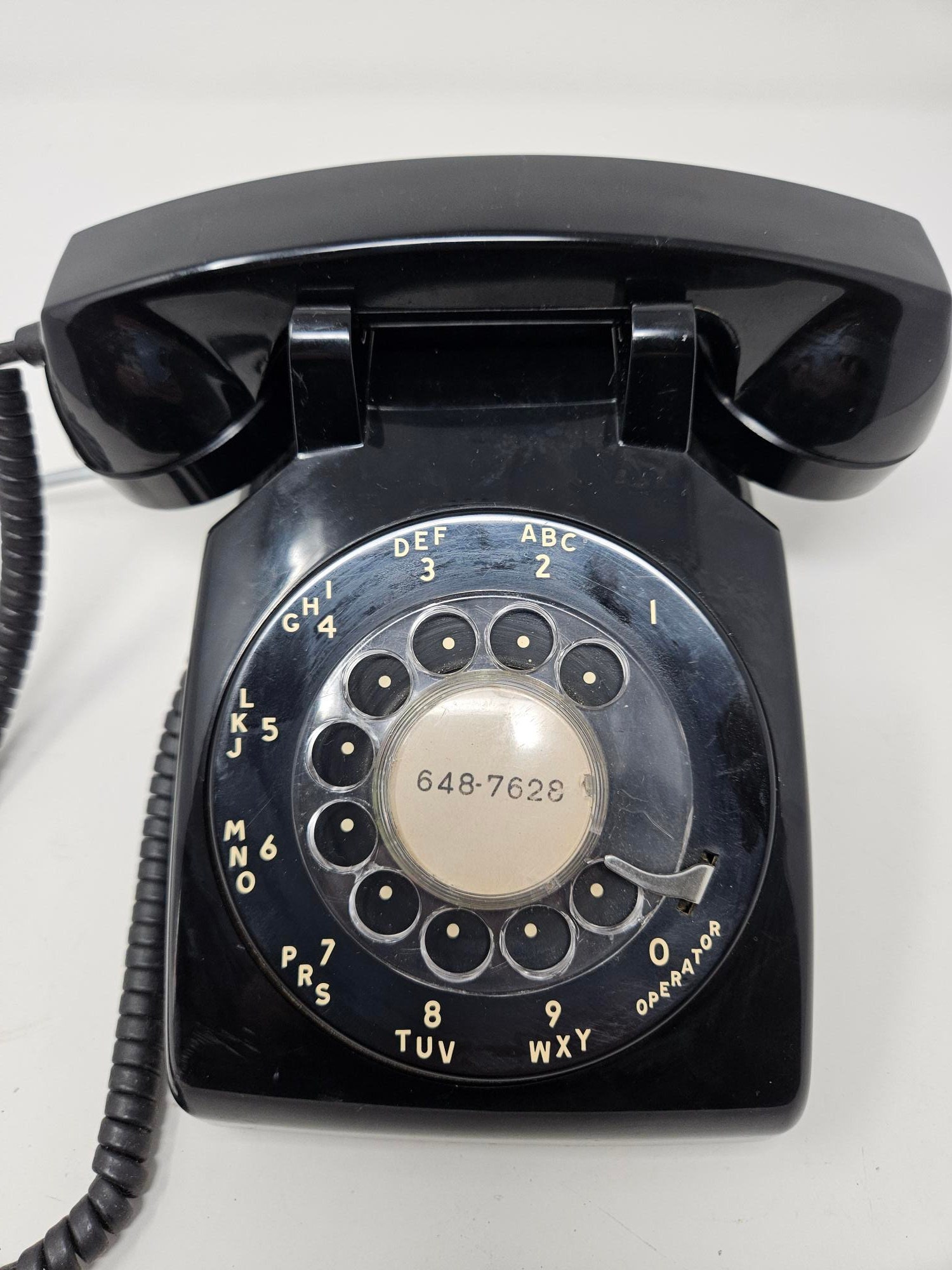 Vintage Black Rotary Phone, Dial Telephone, Model 500, ITT Systems ...